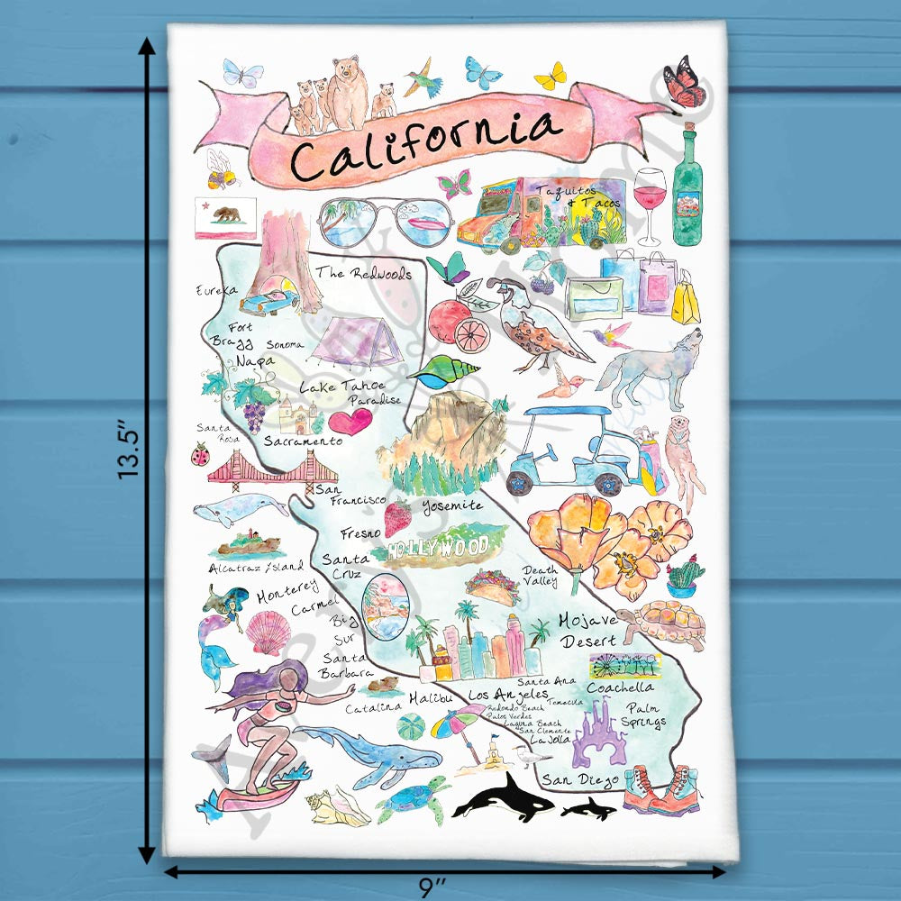 California State Map Dish Towel – Averys Home | Retail